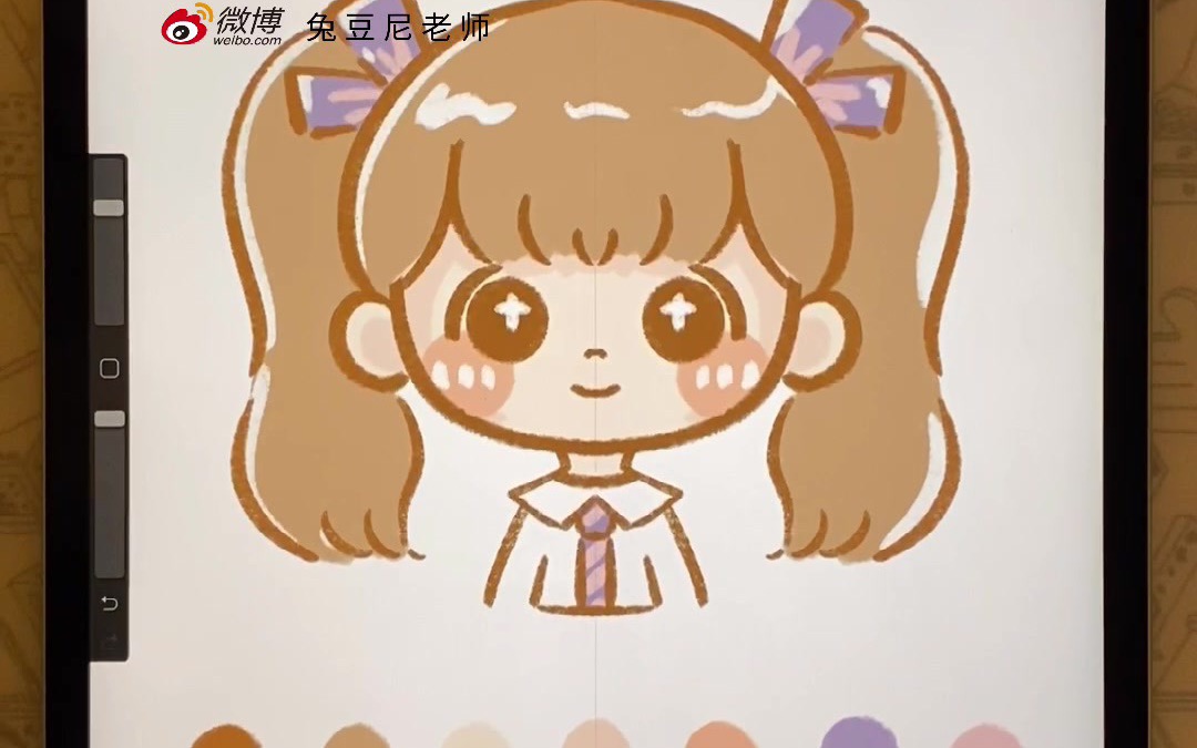 procreate零基础简笔画可爱女生头像手绘教程