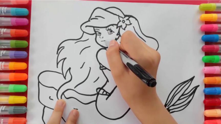 简笔画教程:3分钟教你画美人鱼,超简单!