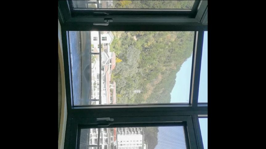 100灰色断桥平开窗+3.0厚隐藏式执手重型推拉门