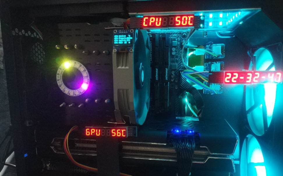 电子风格硬核RGB机箱展示