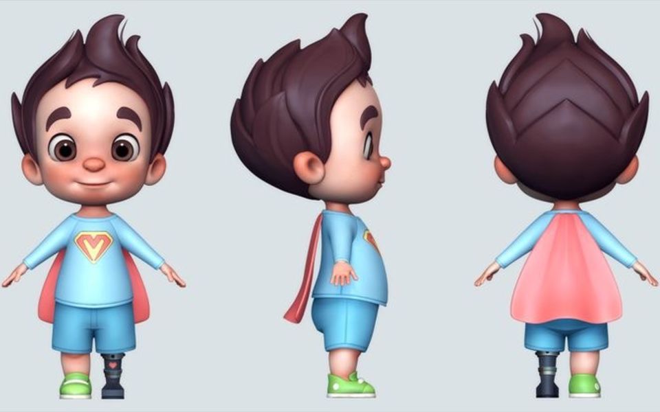 【Maya人物建模】从拉box开始教你,超详细的Q版卡通人物“小超人”...