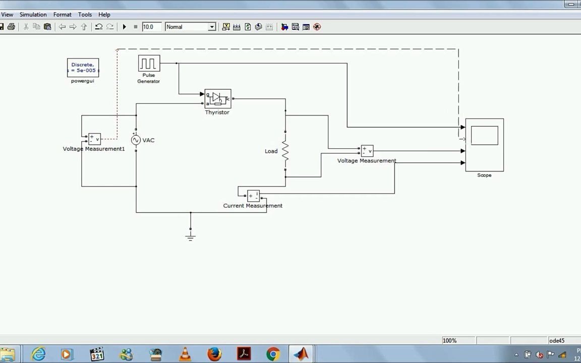 具有R负载的半波控制整流器simulink仿真建模 Matlab Simulation