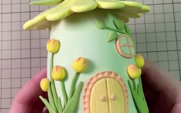《旧瓶改造系列》粘土小屋教程超轻粘土小房子
