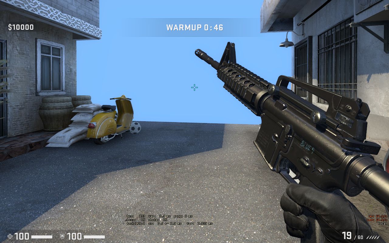 当你在CSGO里玩使命召唤4重制版的武器.