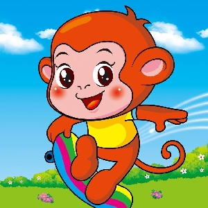 酷酷小猴吹哨子 