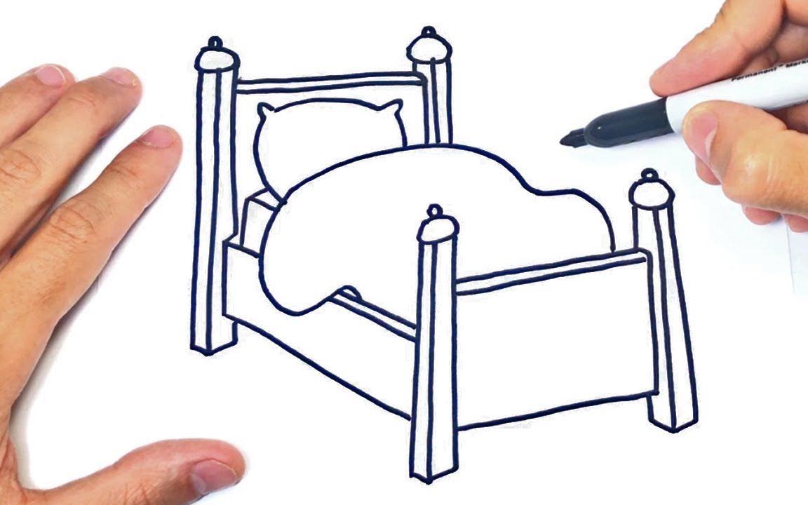 和我一起学画画,今天我们来画一张床!