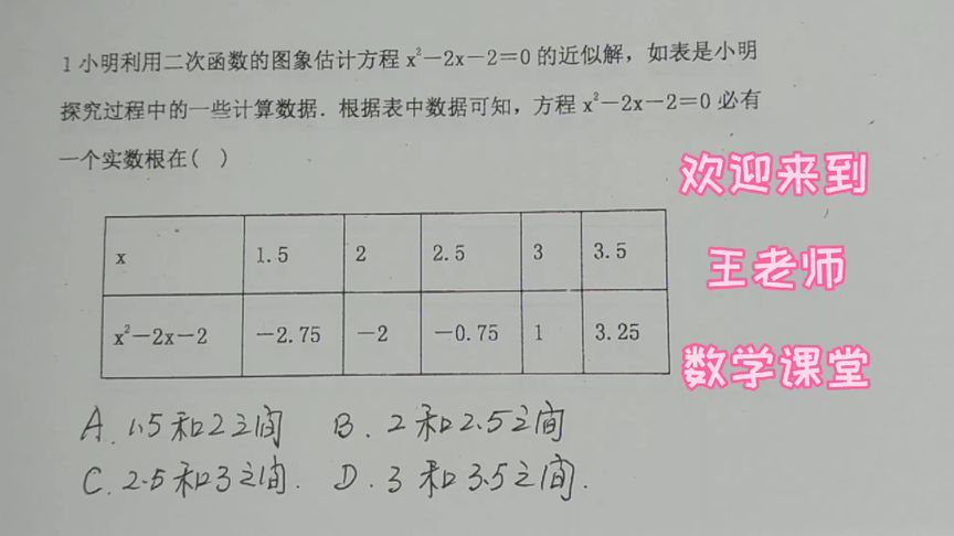 怎样用二次函数的图像估计一元二次方程的近似解?