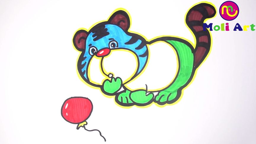 简笔画老虎简笔画图片大全儿童画幼乐园画画作业简笔画学英语