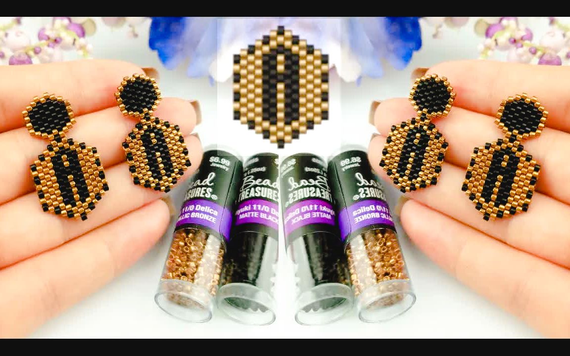 串珠教程-字母A编织珠(材料尺寸见简介)