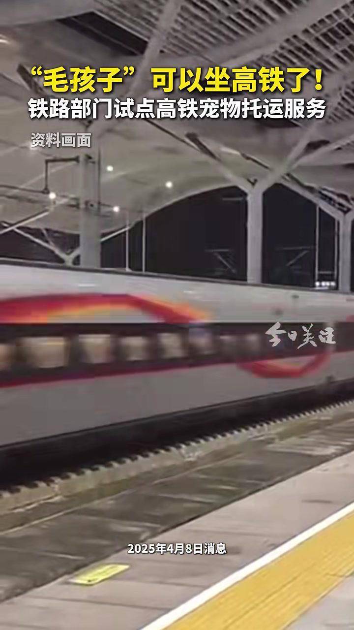 ...高铁部分车次试点“隔离运输、人宠分开、专人看护”的高铁宠物...