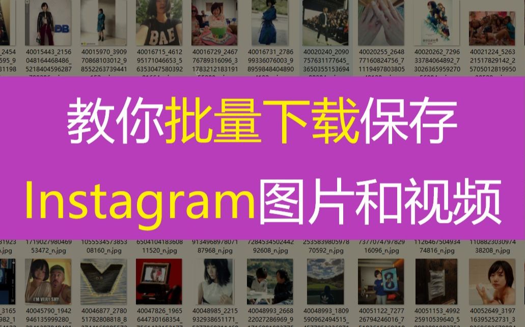 教你批量下载保存Instagram图片和视频