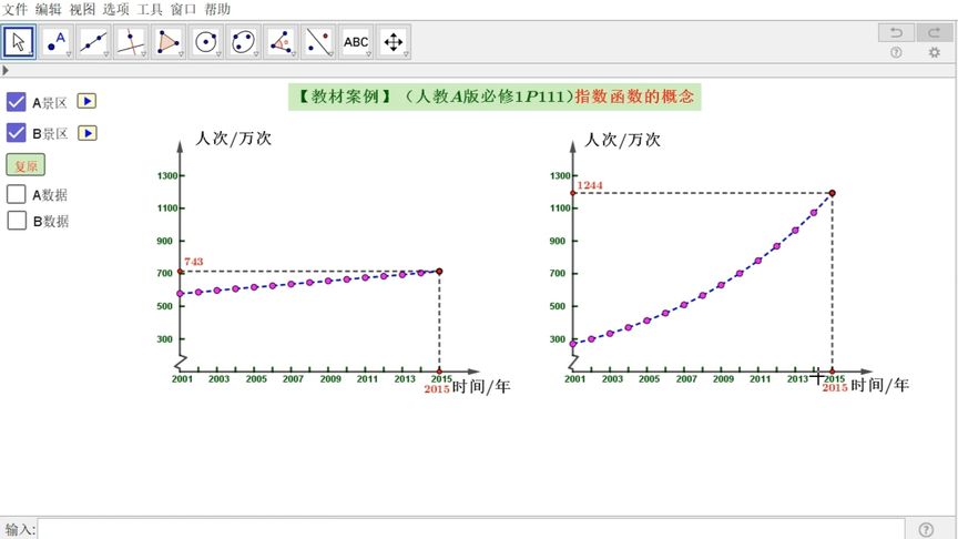 【教材案例】(人教A版必修1P112)指数函数的概念-旅客人数增长