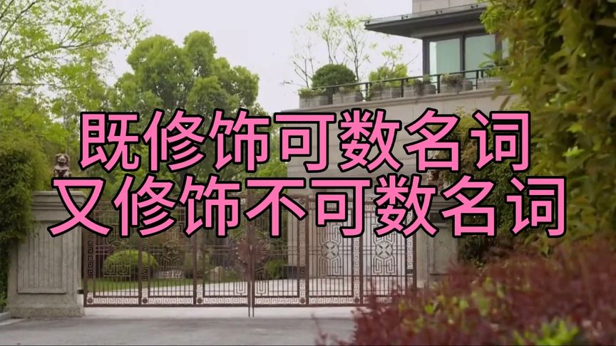 既修饰可数名词又修饰不可数名词 ～ 初中英语语法日积月累
