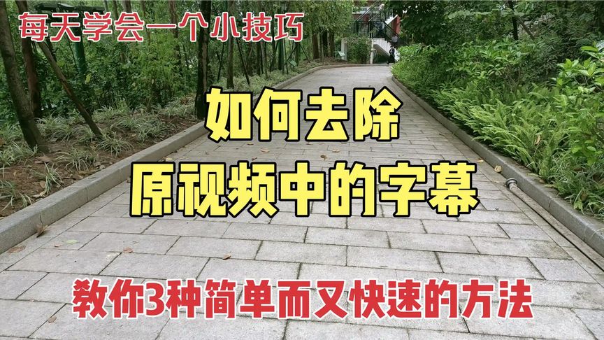 剪映制作去除原视频中的字幕,教你3种简单的方法,新手也能学会