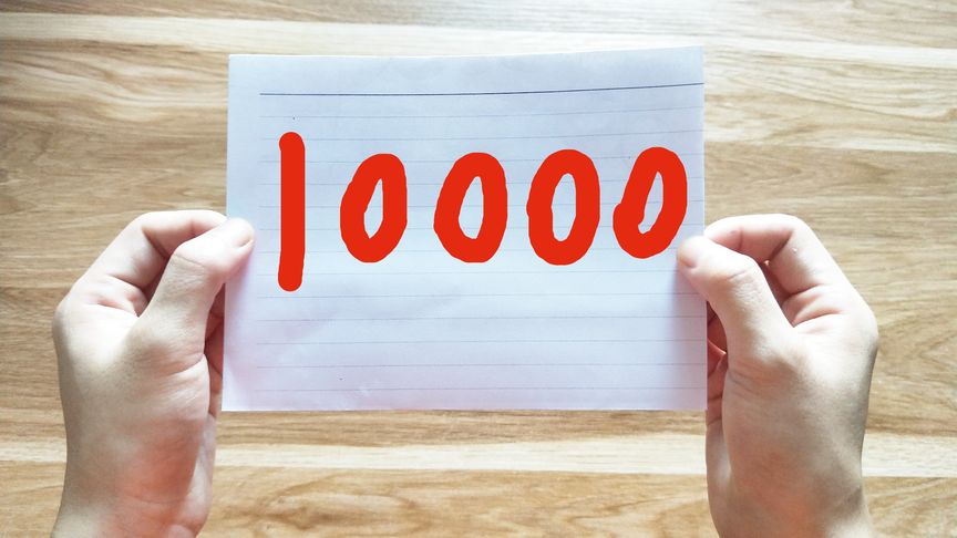 一笔写出数字10000不连笔,原来这么简单,一看就会