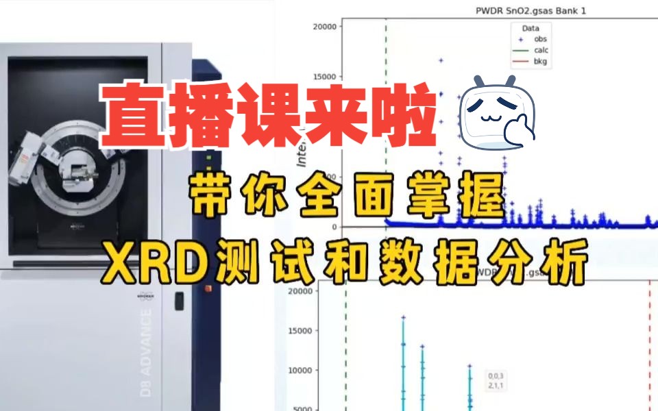 带你全面掌握XRD测试和数据分析 ,今天15点快来学习~
