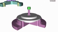 机床夹具动画 钻模板可卸的盖式钻模 教学用素材