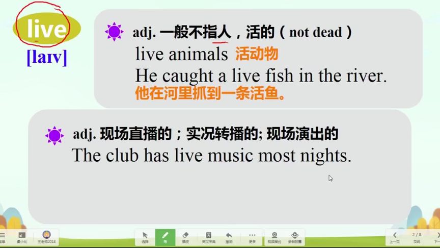 live作形容词的用法,不能只知道作动词用