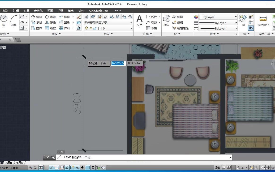 cad 插入参考图片及确定比例