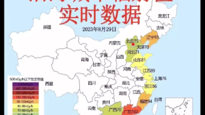 日本核污水排海 沿海城市辐射值数据图一览 目前大家不用太过于担心 ...