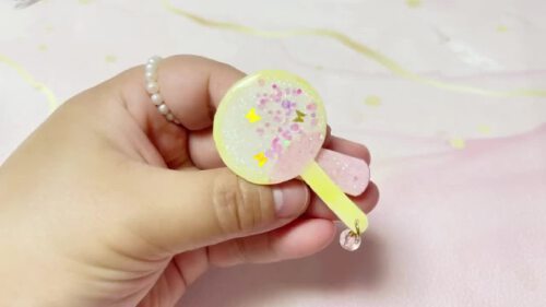 手工发夹夏天来啦!美美的小扇子发饰!可爱的小夹子!