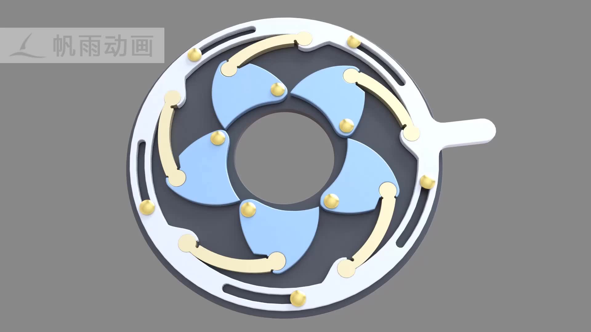 虹膜类机构B原理动画