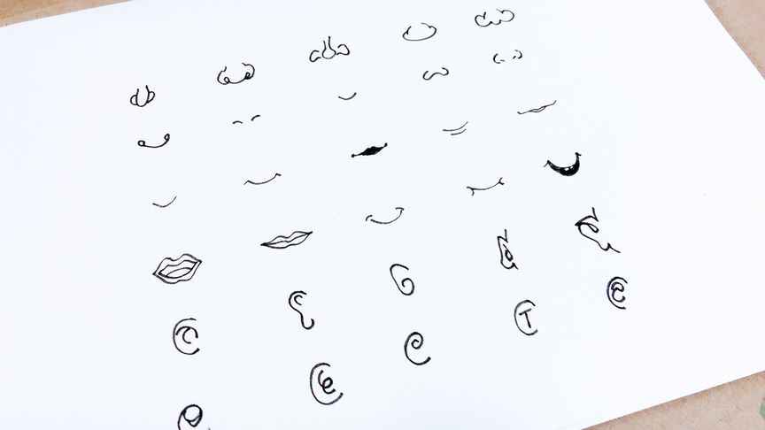 简笔画|鼻子 嘴巴 耳朵的几种画法