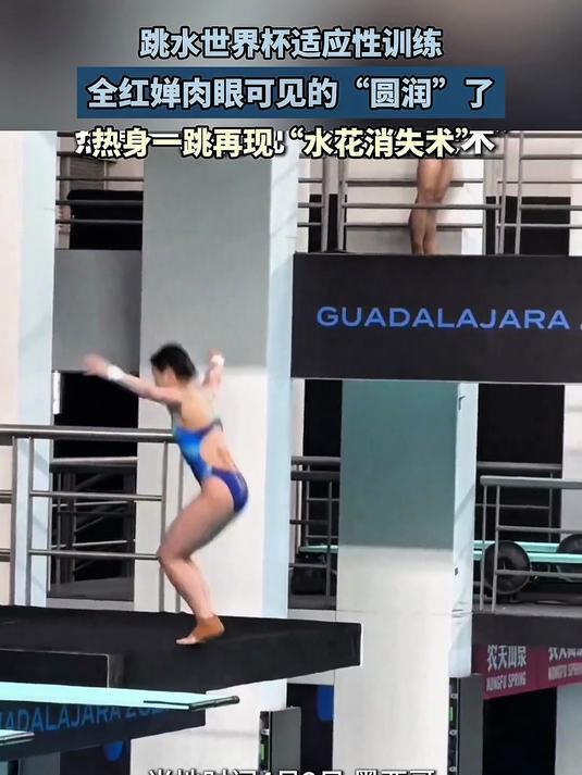 全红婵肉眼可见的“圆润”了,热身一跳再现“水花消失术”