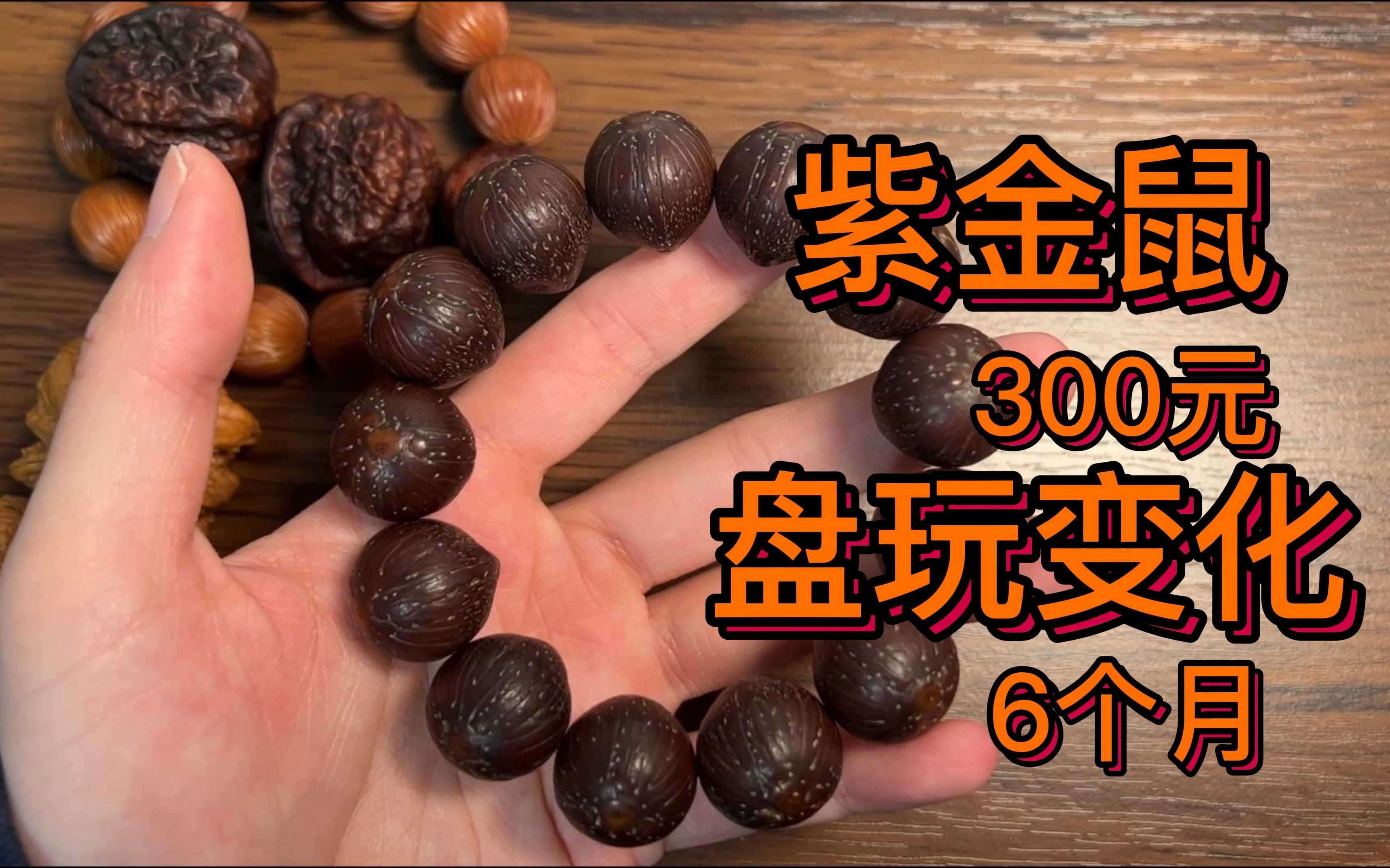 【紫金鼠盘玩6个月变化】沉浸式盘串 更新紫金招财鼠菩提子原籽手串...