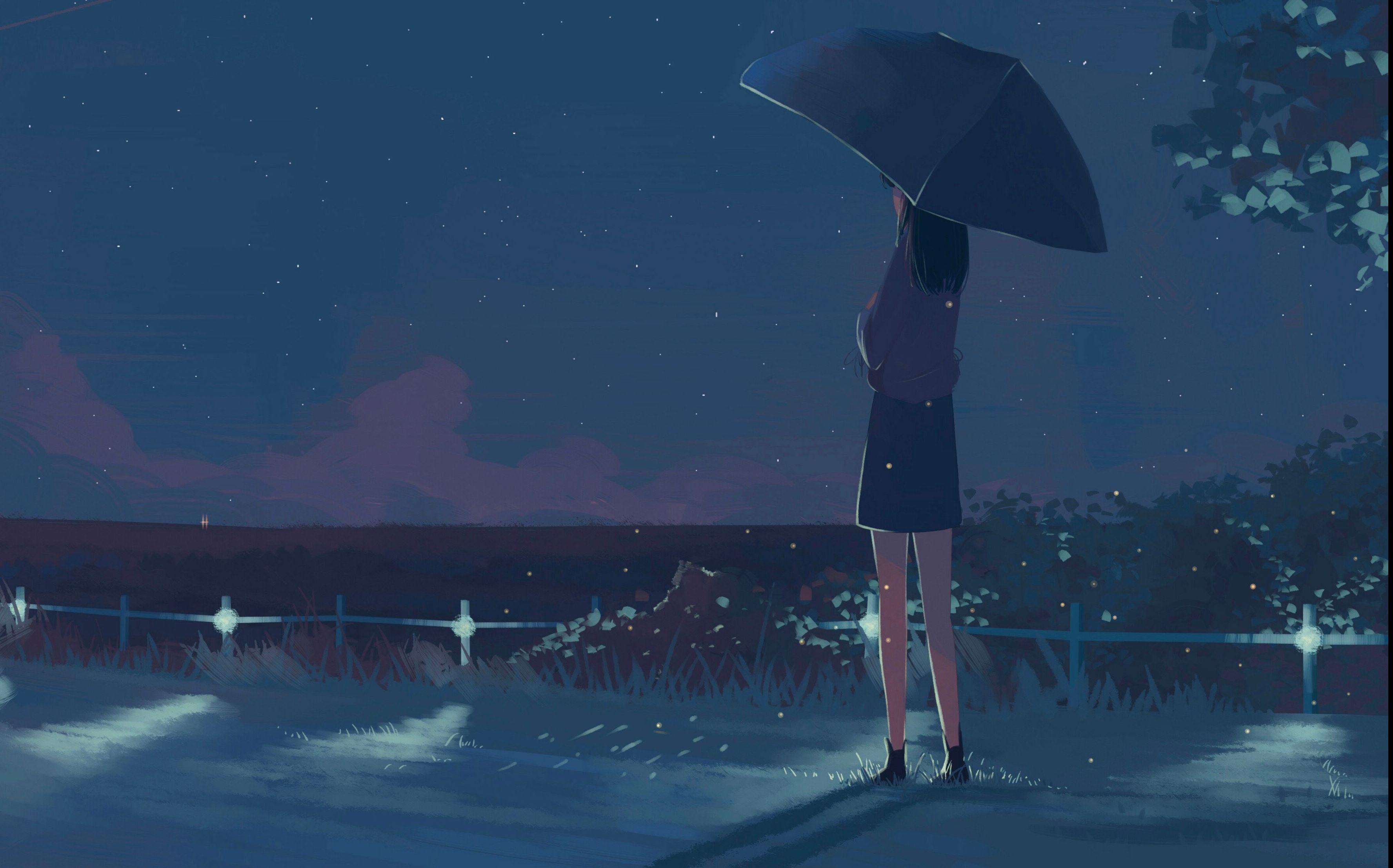 【SAI绘画过程】在雨滴的折射中我看见了你