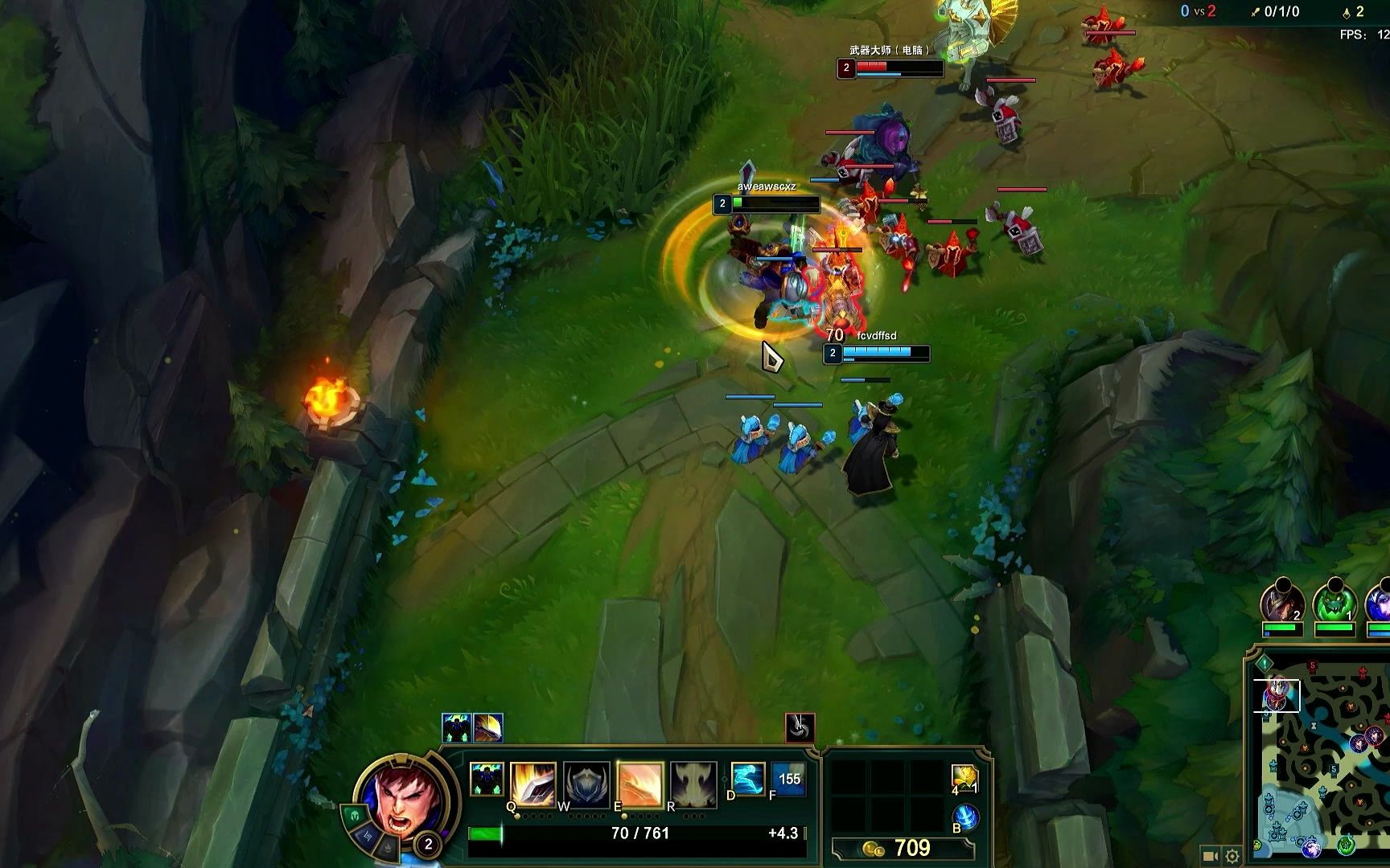 1000出头的16核32线程+64g内存+8g大显存显卡的LOL帧数测试完整版