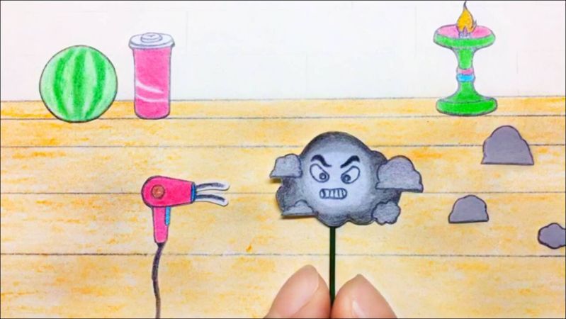 手绘定格动画:摘一朵乌云,电吹风吹一吹就成了棉花糖