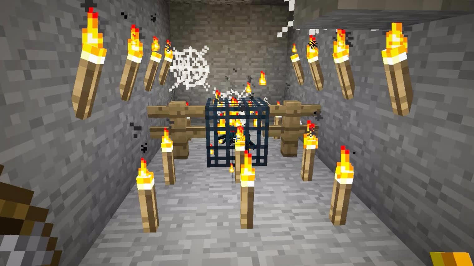 我的世界04:继续探索废弃矿井,发现金苹果和水下速掘附魔书