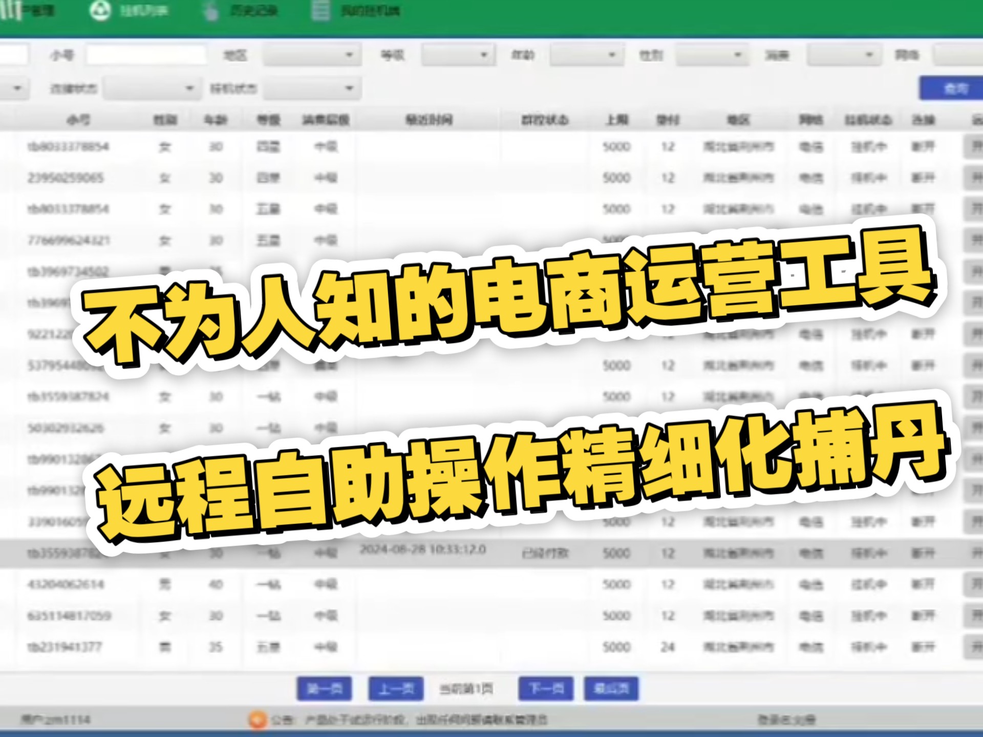 高手运营:远程自助操作补单,高效的补单技巧,淘宝运营工具
