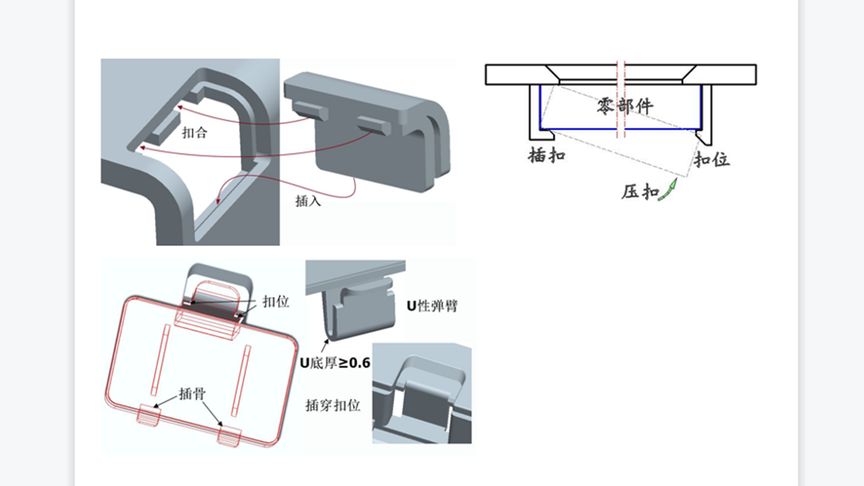 cero卡扣设计,creo结构设计,proe免费视频