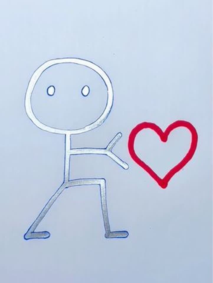 ...小人这样画#我期待的不是雪是有你的冬天 #雪地画#雪中作画 #简笔画