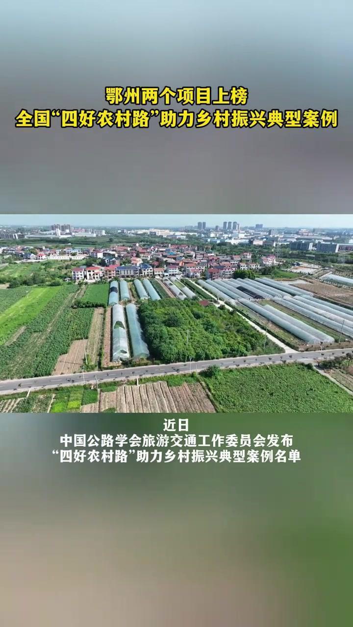 鄂州两个项目上榜全国"四好农村路"助力乡村振兴典型案例#航拍...