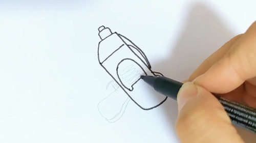 信号枪怎么画?创意简笔画,儿童画,少儿创意美术,手枪简笔画