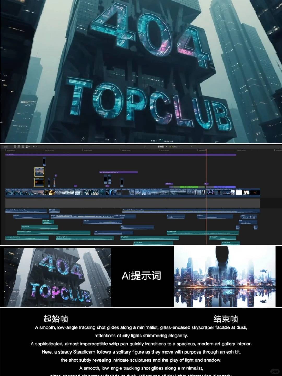 #ai教程分享 #ai视频 #人工智能 结合:Ai/城市/赛博朋克 #视频混剪 #...