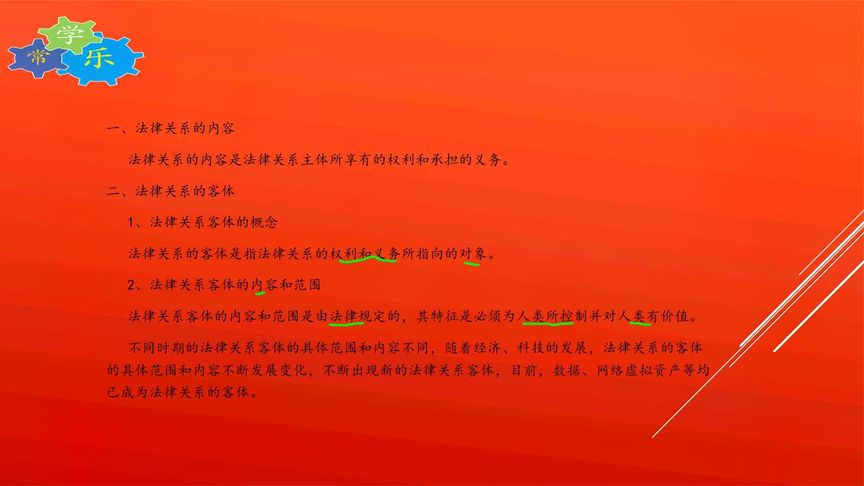 20020初级会计经济法第一章第三讲 法律关系的内容和客体