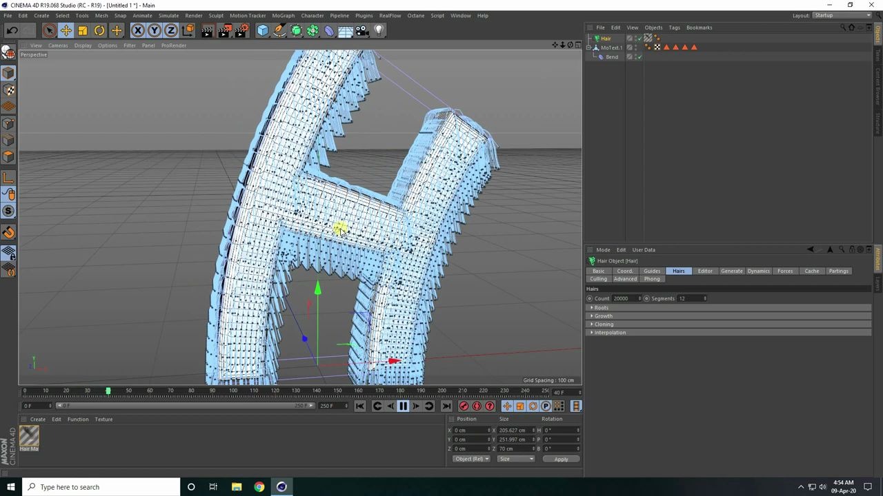 【C4D&Octane教程】制作毛发动画(初学者)