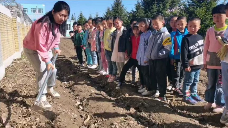 吉林省农安县榛柴小学劳动实践课又开课啦