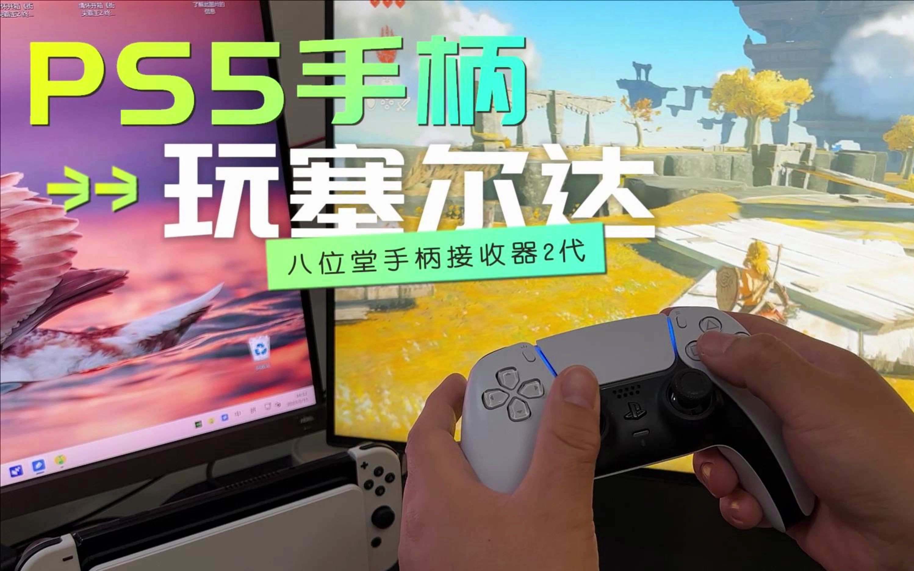 如何用PS5手柄玩Switch游戏《塞尔达传说 王国之泪》带体感