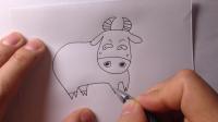 金龙手绘-简笔画牛的画法