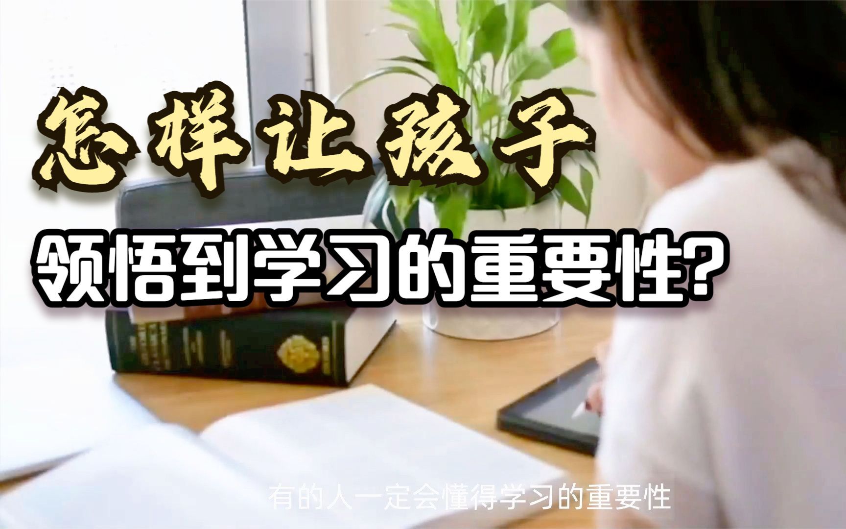 怎么才能让孩子领悟到学习的重要性?有一些建议你应该知道
