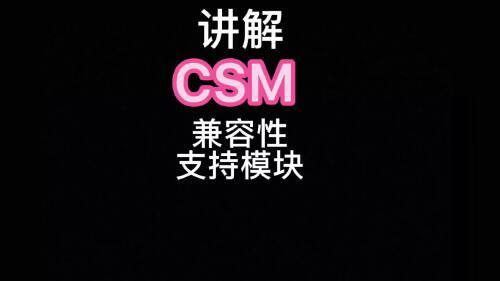 主板设置CSM兼容性支持模块