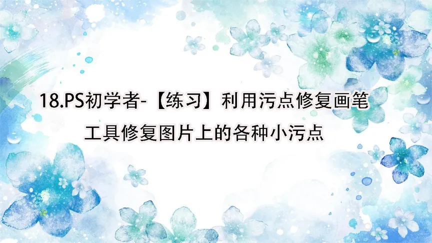 18.PS初学者-【练习】利用污点修复画笔工具修复图片上的污点