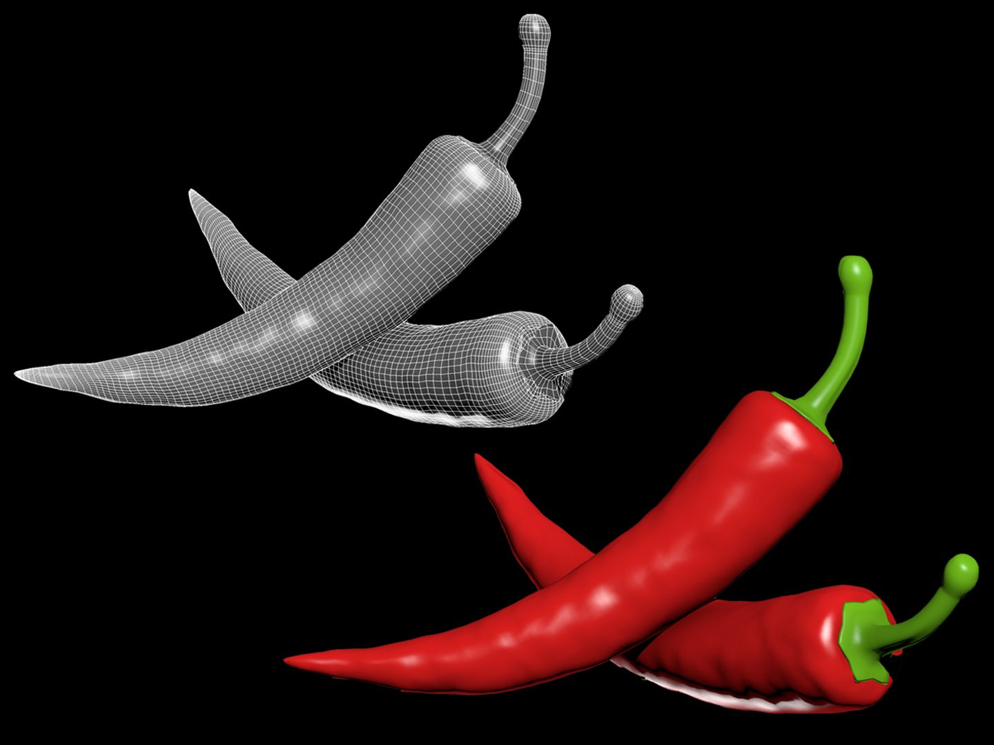 15分钟让你快速学会建模“辣椒”模型,萌新必看3dmax建模案例教程 (...