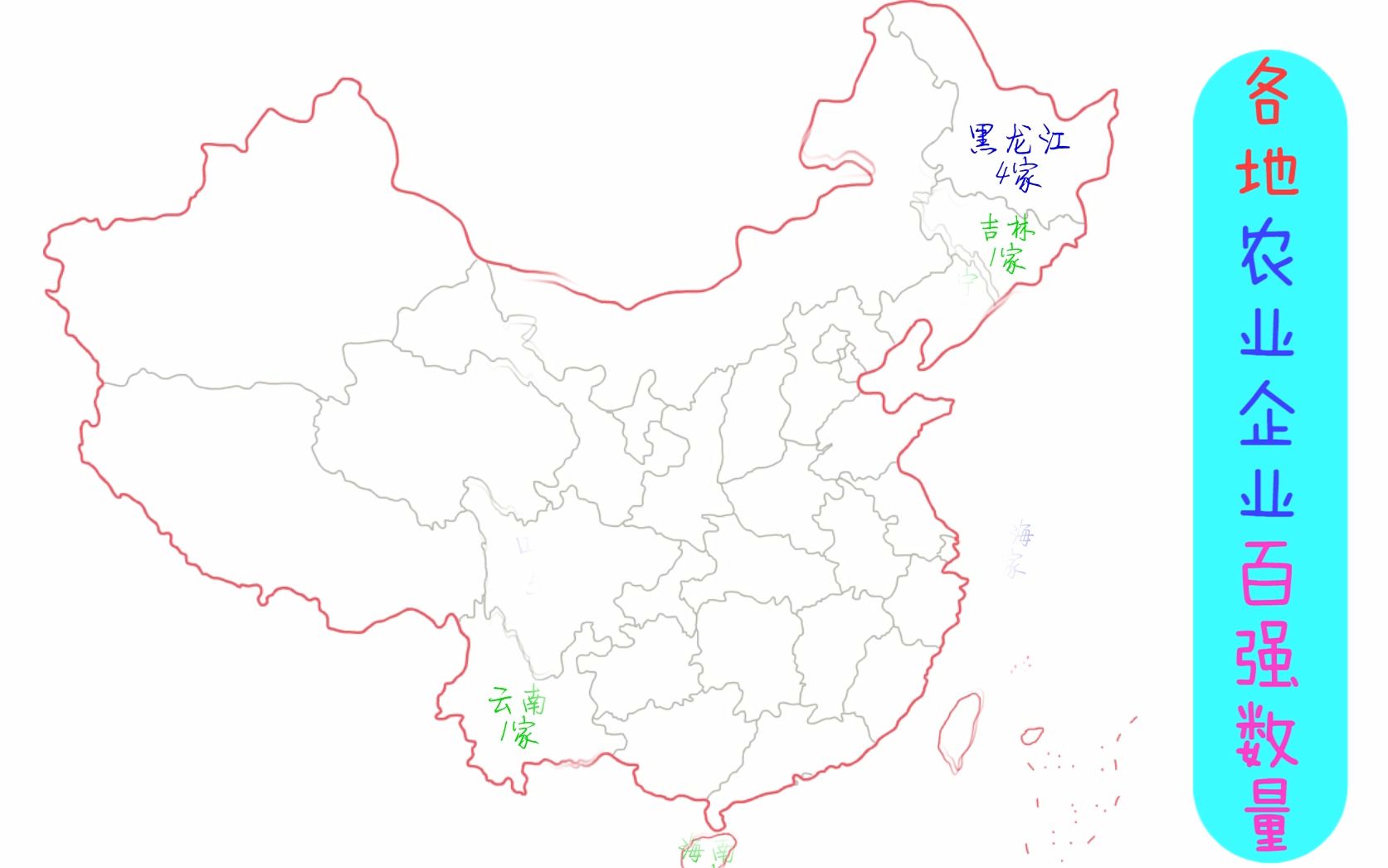 我国各地拥有的农业百强企业数量,第一名有14家,看看你的家乡拥有...