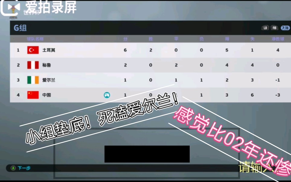 比02年还惨。世界杯传奇模式的AI,我们的国足全面下风,下一场改变...